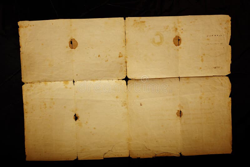 Texture Old Vintage Yellowed Paper, Writing Papers Stock Image - Image ...