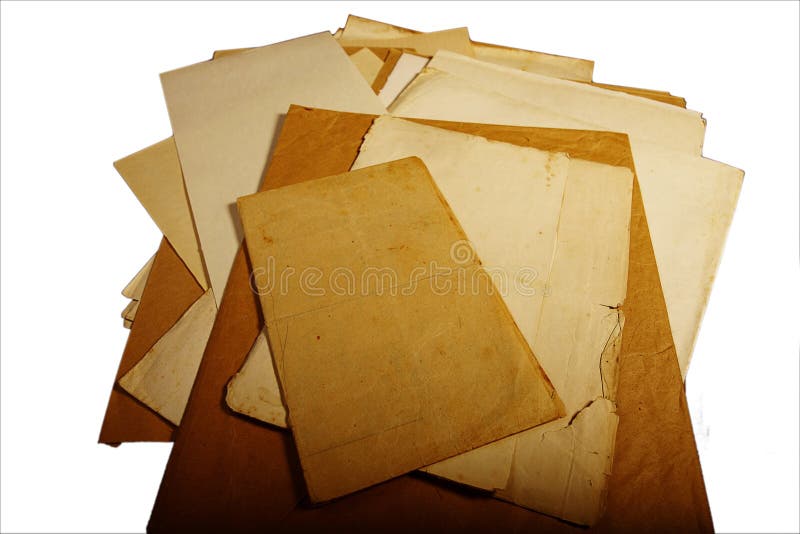 Texture Old Vintage Yellowed Paper, Writing Papers Stock Image - Image ...
