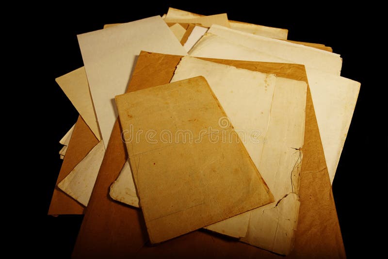 Texture Old Vintage Yellowed Paper, Writing Papers Stock Photo - Image ...