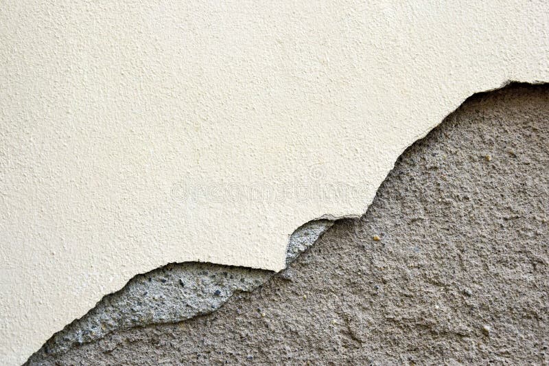 Texture of Old Wall with Collapsed Plaster. Background of Shabby ...