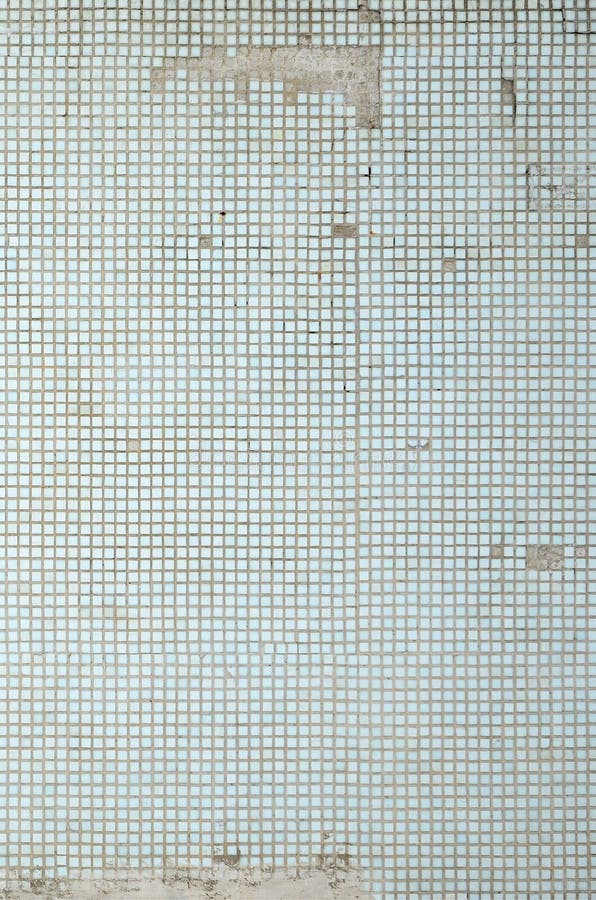 The Texture of the Old Wall, Decorated with a Lot of Square Small Tiles ...