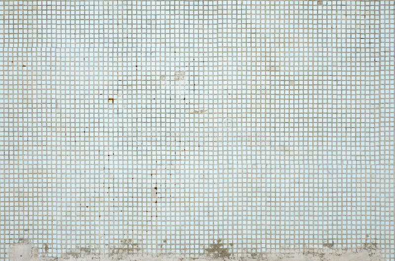 The Texture of the Old Wall, Decorated with a Lot of Square Small Tiles ...