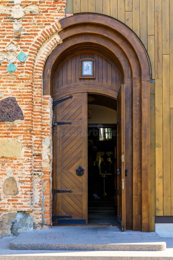 Texture of the Old Walls of Clay Brick, Decorated with Inserts of ...