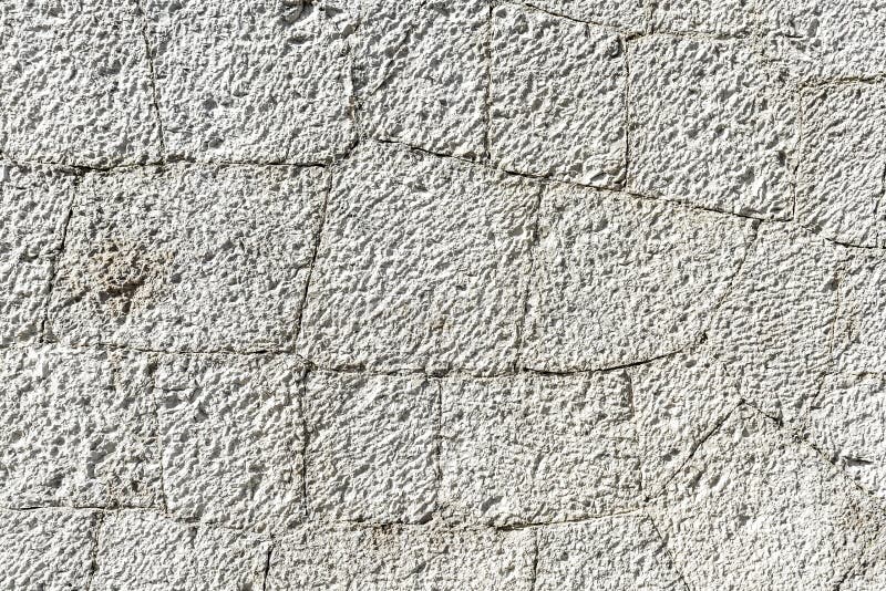 Texture of Old White Stone Wall with Cracks Close Up Stock Photo ...