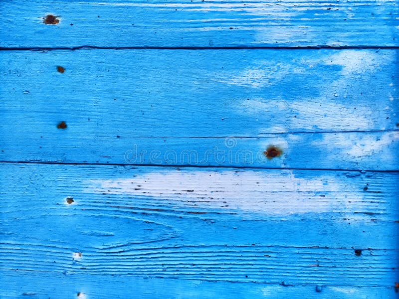 Texture of Old Wooden Boards Covered in Blue Paint. Abstract Background ...