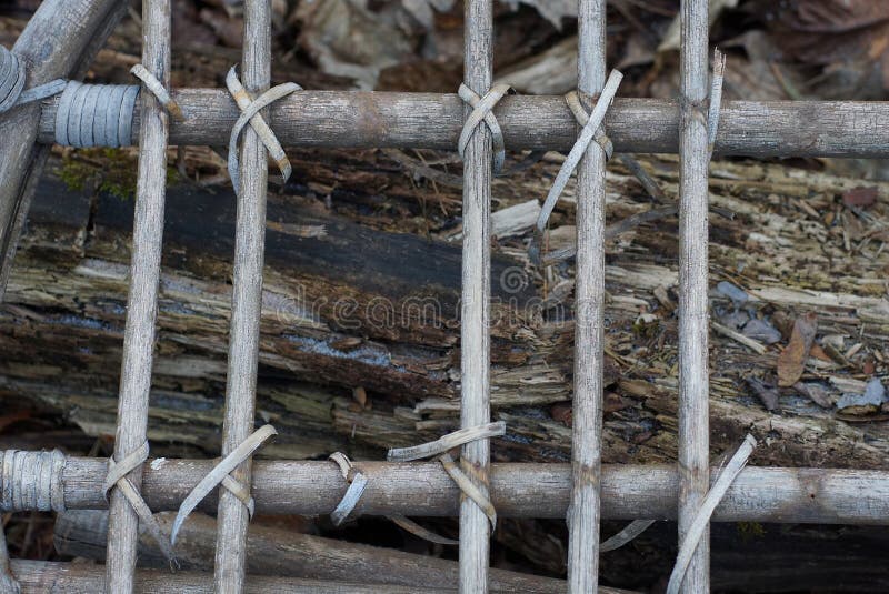 Texture of Old Wooden Rods in the Fence Wall Stock Photo - Image of ...
