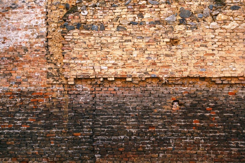 Texture of an Old Worn Brick Wall Stock Image - Image of damaged, worn: 365147425