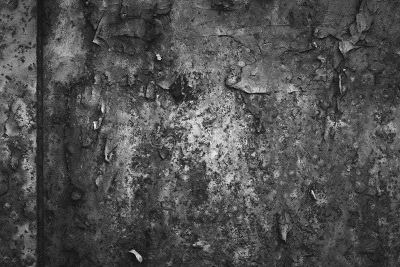 Texture of an Old Worn Out Scratched the Surface. Black and White ...