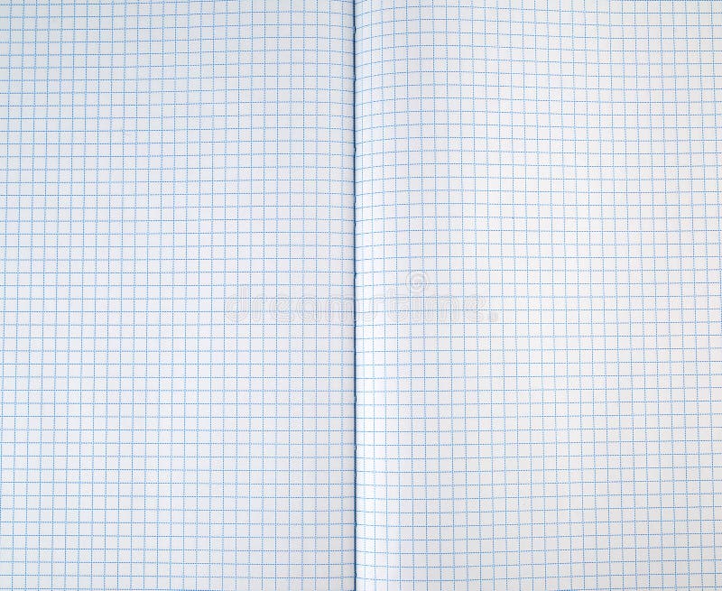 Texture of an Open School Notebook in a Cell Stock Image - Image of ...