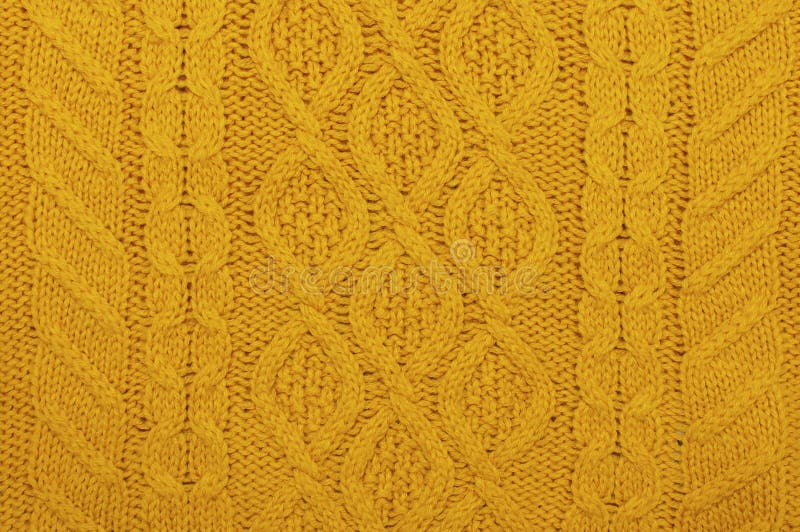 The Texture of an Orange Autumn Sweater. Knitted Background. Knitted ...