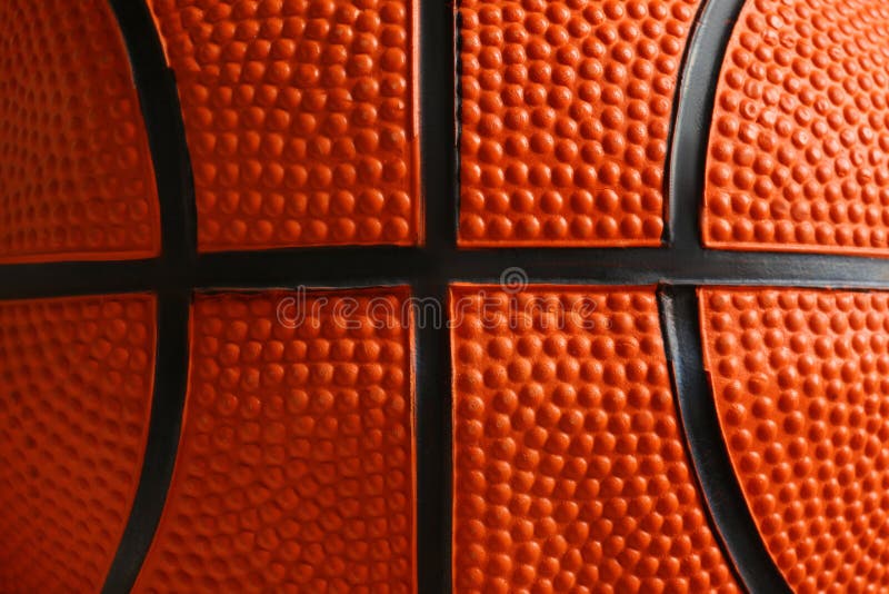 Texture of Orange Basketball Ball As Background, Closeup View Stock ...
