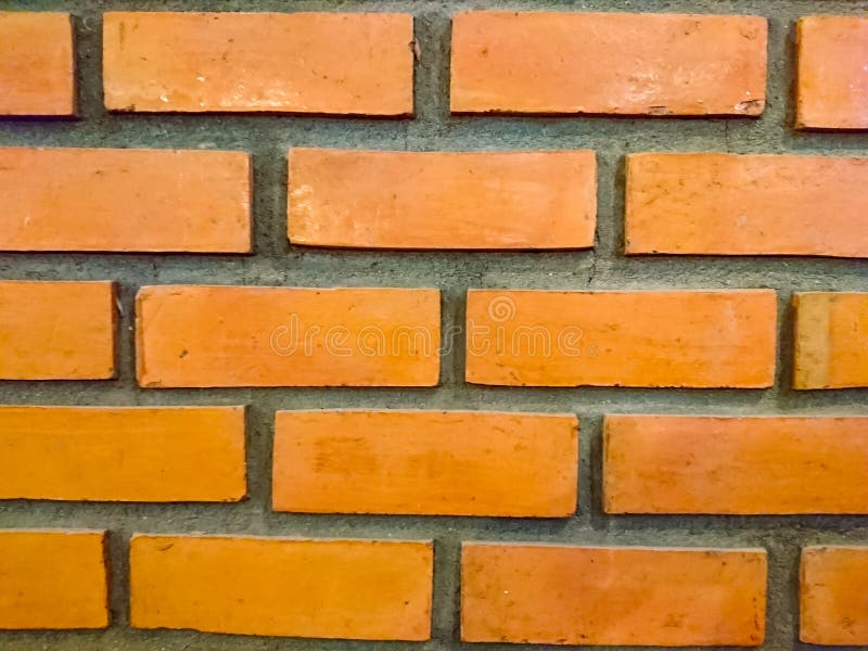 The Texture of Orange Brick Wall. they are Arranged in Rows ...