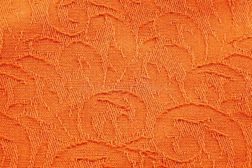 Texture of Orange Brocade Fabric Stock Image - Image of fabric, brocade ...