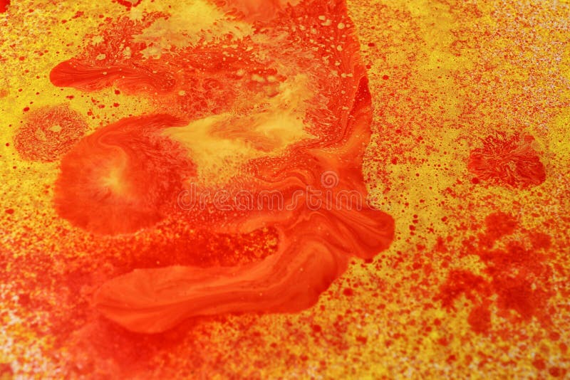 Texture of Orange Paint with Colorful Splotches As Background Stock ...