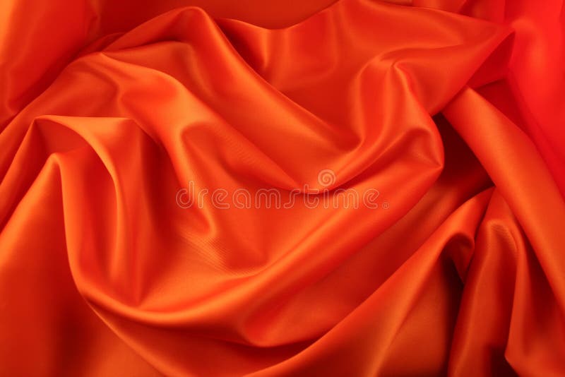Orange-red satin fabric stock image. Image of curtain - 11348455