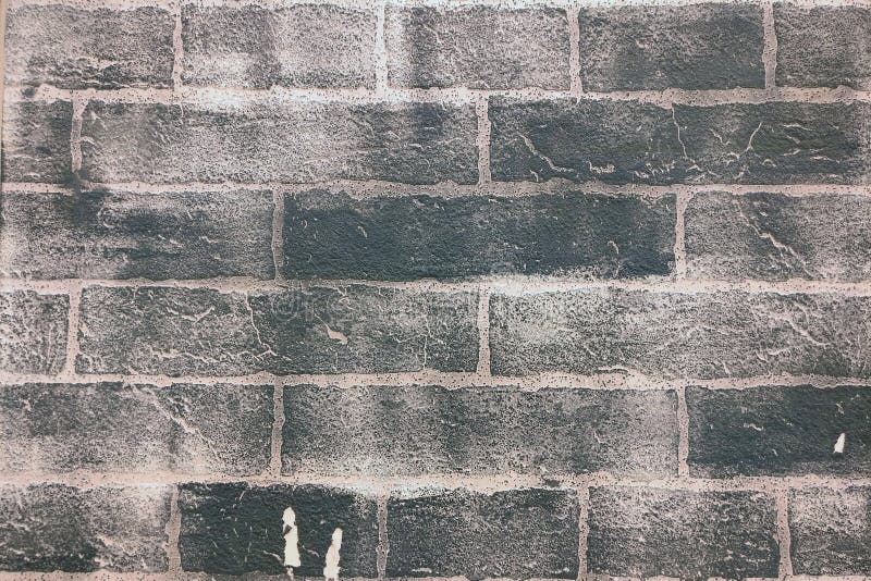 Texture of Painted Black Brickwork, Close-up Background Stock Image ...