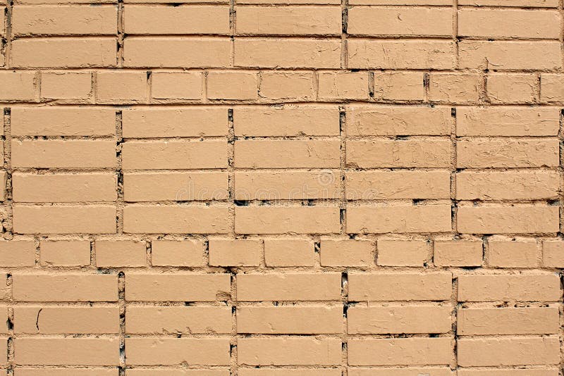 Texture Painted Brick Wall in Dark Beige Color Stock Image - Image of ...
