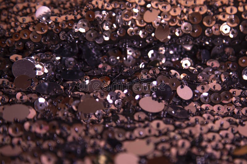 Round Sequins on a Dress Blue Evening. Details Stock Photo - Image of ...