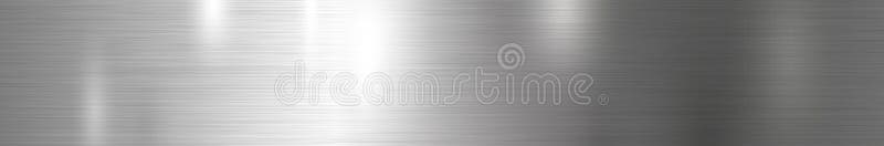 Texture Panorama of Silver Metal with Reflection Stock Illustration ...