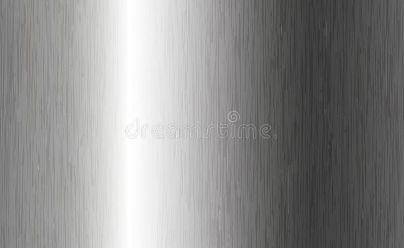 Texture Panorama of Silver Metal with Reflection Stock Illustration ...