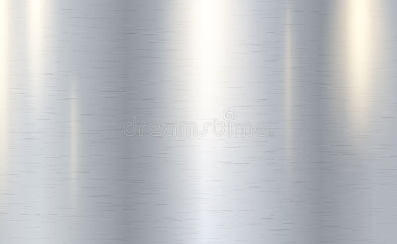 Texture Panorama of Silver Metal with Reflection Stock Illustration ...