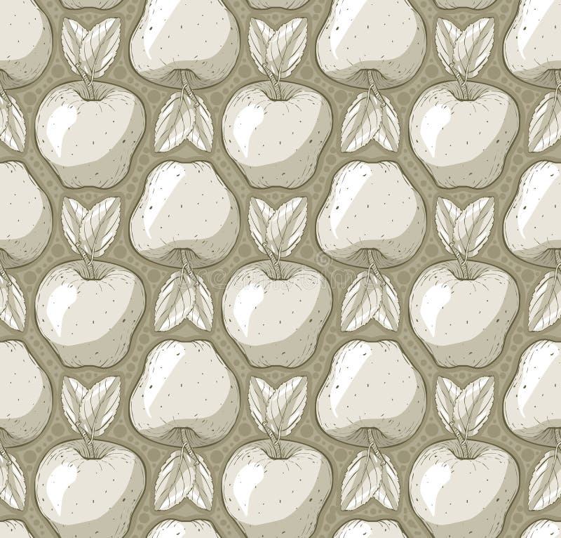 Texture Pattern with Apples Stock Vector - Illustration of decorative ...