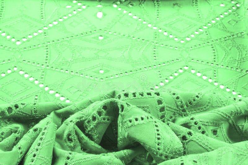 Texture, Pattern. Cloth Green Dense with Perforated Holes Stock Image ...
