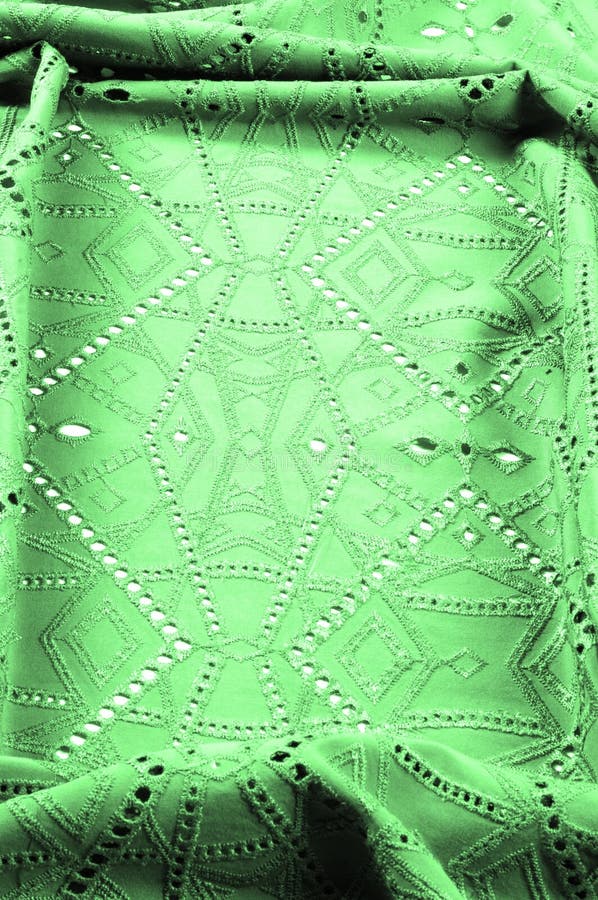 Texture, Pattern. Cloth Green Dense with Perforated Holes Stock Image ...
