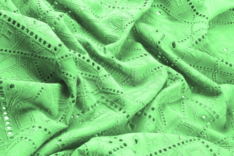 Texture, Pattern. Cloth Green Dense with Perforated Holes Stock Image ...