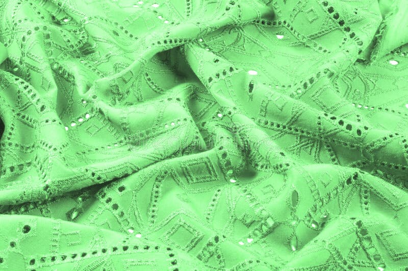Texture, Pattern. Cloth Green Dense with Perforated Holes Stock Photo ...