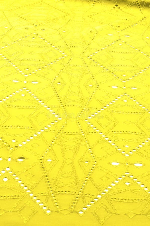 Texture, Pattern. Cloth is Yellow Dense with Perforated Holes Stock ...