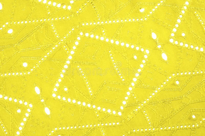 Texture, Pattern. Cloth is Yellow Dense with Perforated Holes Stock ...