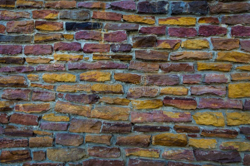 Texture or Pattern of Colourful Stone Bricks Stock Photo - Image of ...