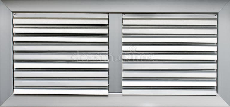 Texture and Pattern of Exterior Aluminum Shutters on a Window Stock ...