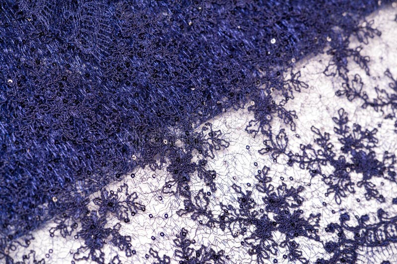 Texture, Pattern, Lace Blue on a White Background. Delicate and Classic ...