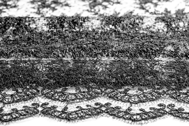 Texture, Pattern, Lace Fabric in Black on a White Background. this ...