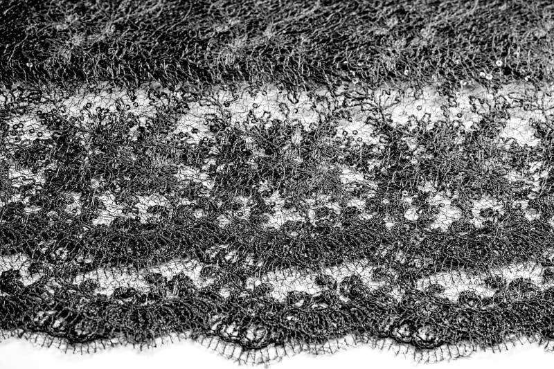 Texture, Pattern, Lace Fabric in Black on a White Background. this ...