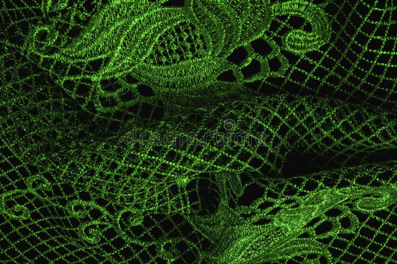 Texture, Pattern. Lacy Green Fabric Stock Image - Image of elegant ...
