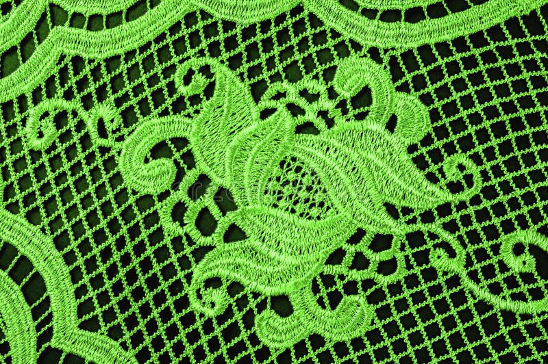 Texture, Pattern. Lacy Green Fabric Stock Image - Image of luxury ...