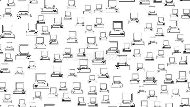 The Texture Pattern is Seamless from Old Computers with Square Monitors ...