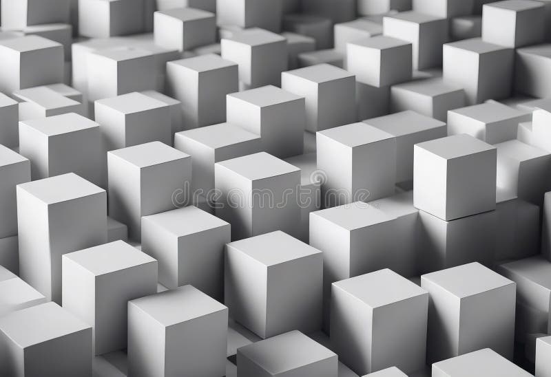 Texture Pattern White Random Wall Block Background Space Cube Banner ...