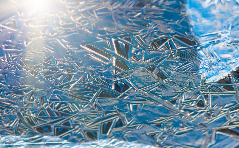 Texture, Patterns on Pond Ice on Christmas Eve Stock Photo - Image of ...