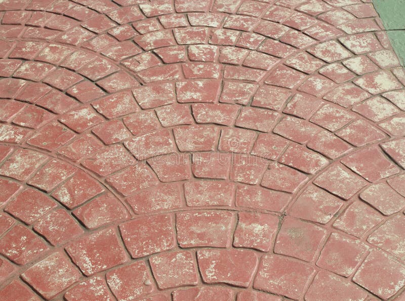 The Texture of the Paved Tile on the Bottom of Public Walkway Brick ...