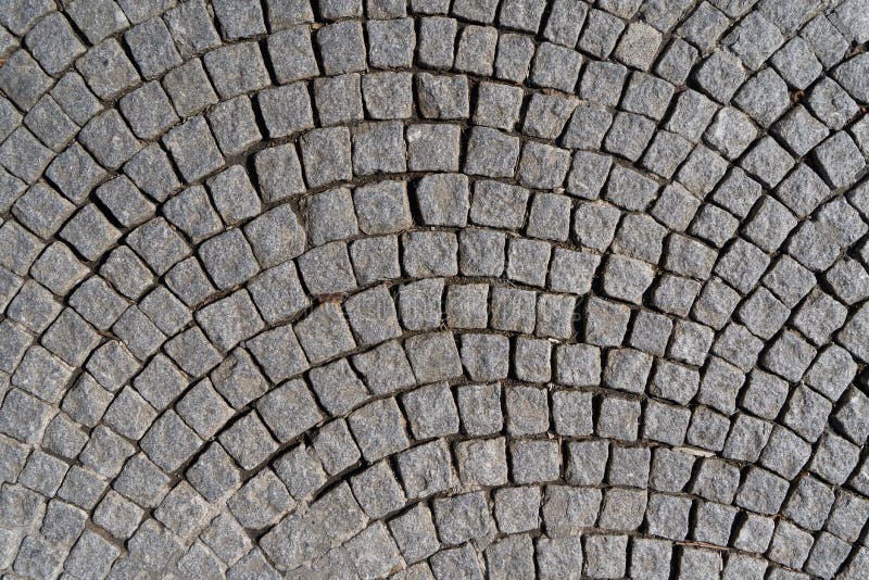 The Texture of Paving Stones on the Road or Sidewalk, in a Semicircle ...