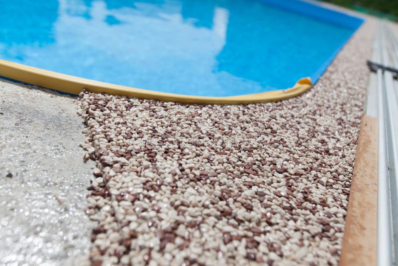 Coloured Concrete Around Pool Stock Image - Image of abstract, closeup ...