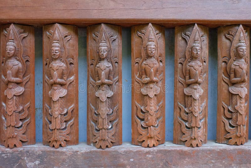 Texture Photo : Wood Ornament on the Rails As Background Texture. Stock ...