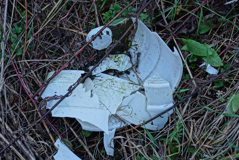 Texture of a Pile of Garbage from Pieces of White Plastic Stock Image ...