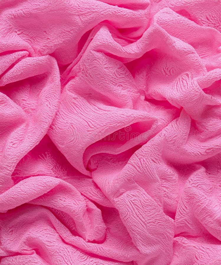 Texture of Pink Fabric Top View. Pink Pile Fabric with Pleats Stock ...