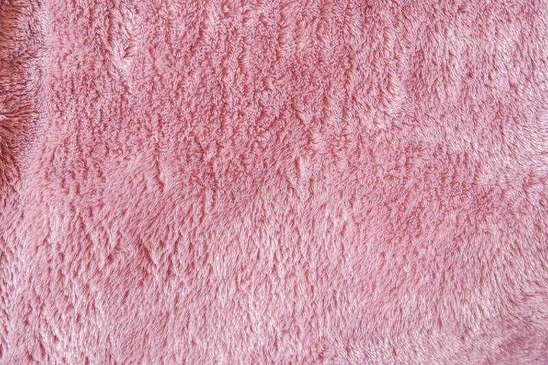 Texture of Pink Fluffy Fabric, Closeup Stock Photo - Image of ...