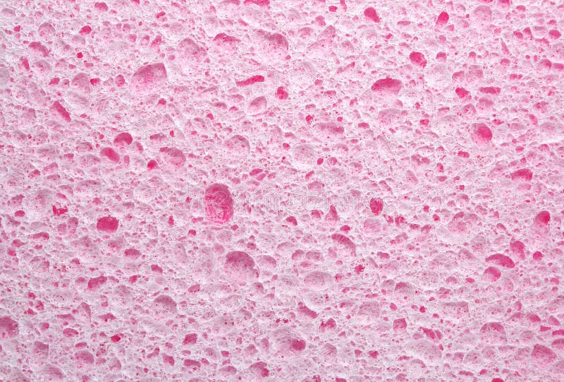 Texture of Pink Porous Sponge Stock Photo - Image of cleaning, clean ...